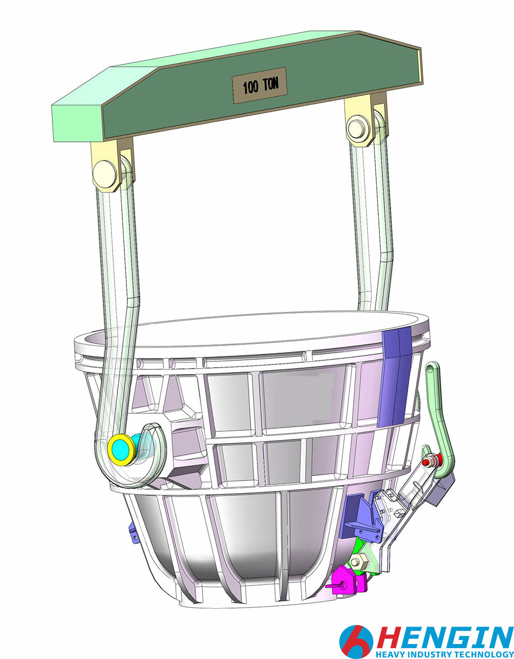 Hengin Supply 2 Pieces Cast Steel Slag Pots For Baosteel